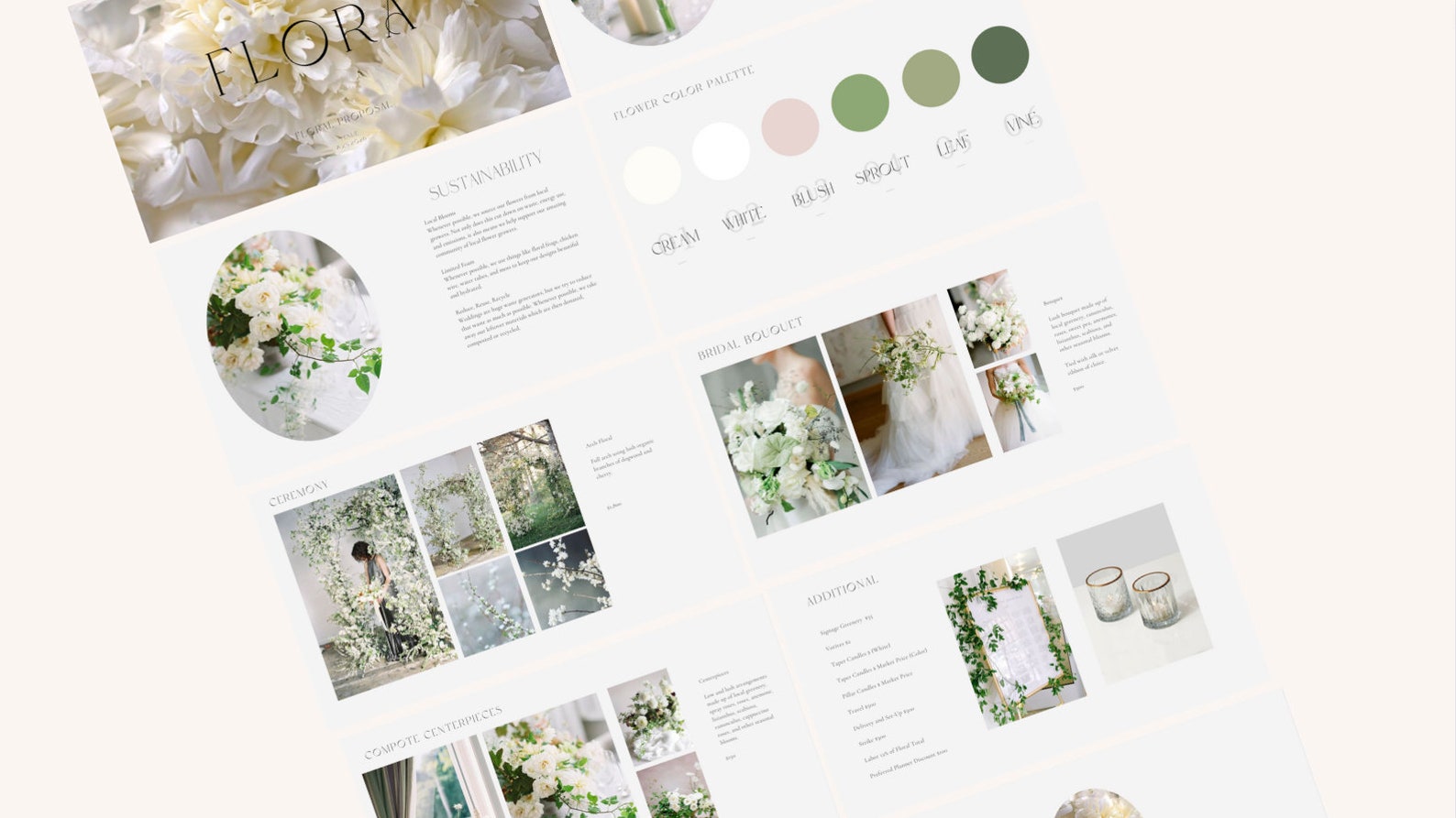 Clean and Modern Luxury Floral Proposal Template | Instant Download ...