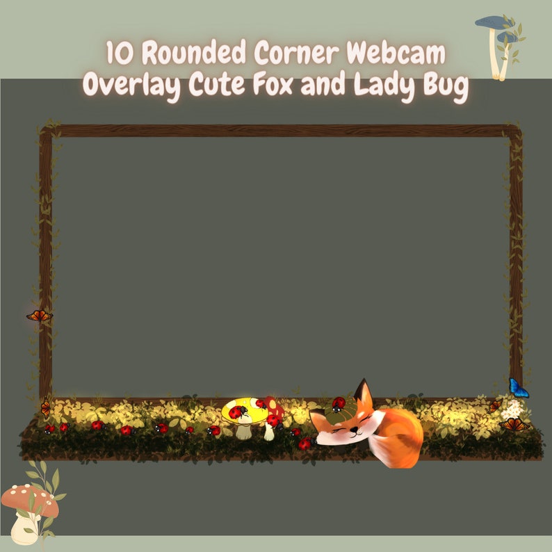 Twitch Frame Round Corner Webcam Border Webcam Overlay Twitch Camera ...