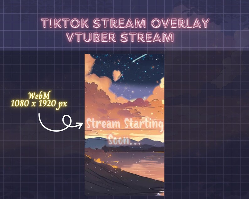 Tiktok Animated Screens Stream Overlay Vtuber Background Streamer ...