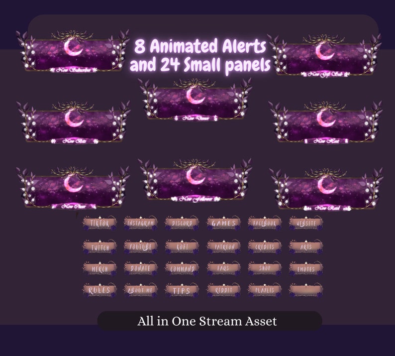 Purple Celestial Stream Package Dreamy Overlay Purple Stinger ...
