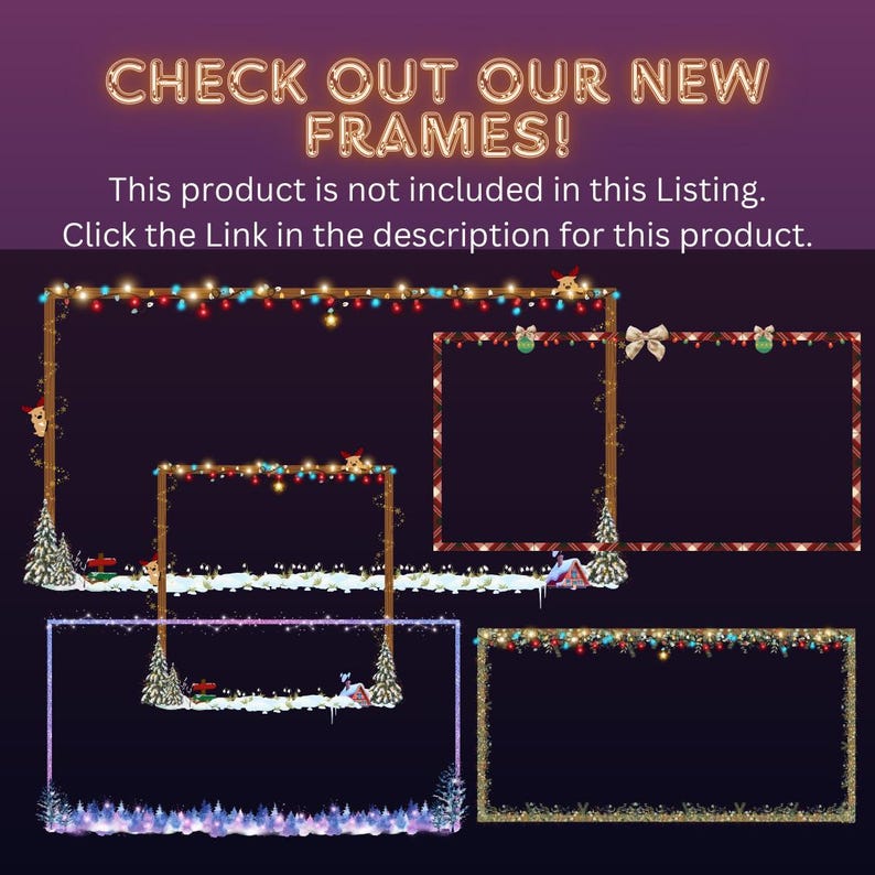 Cute Christmas Webcam Overlay Twitch Game Frames Vtuber Assets Pngtuber ...