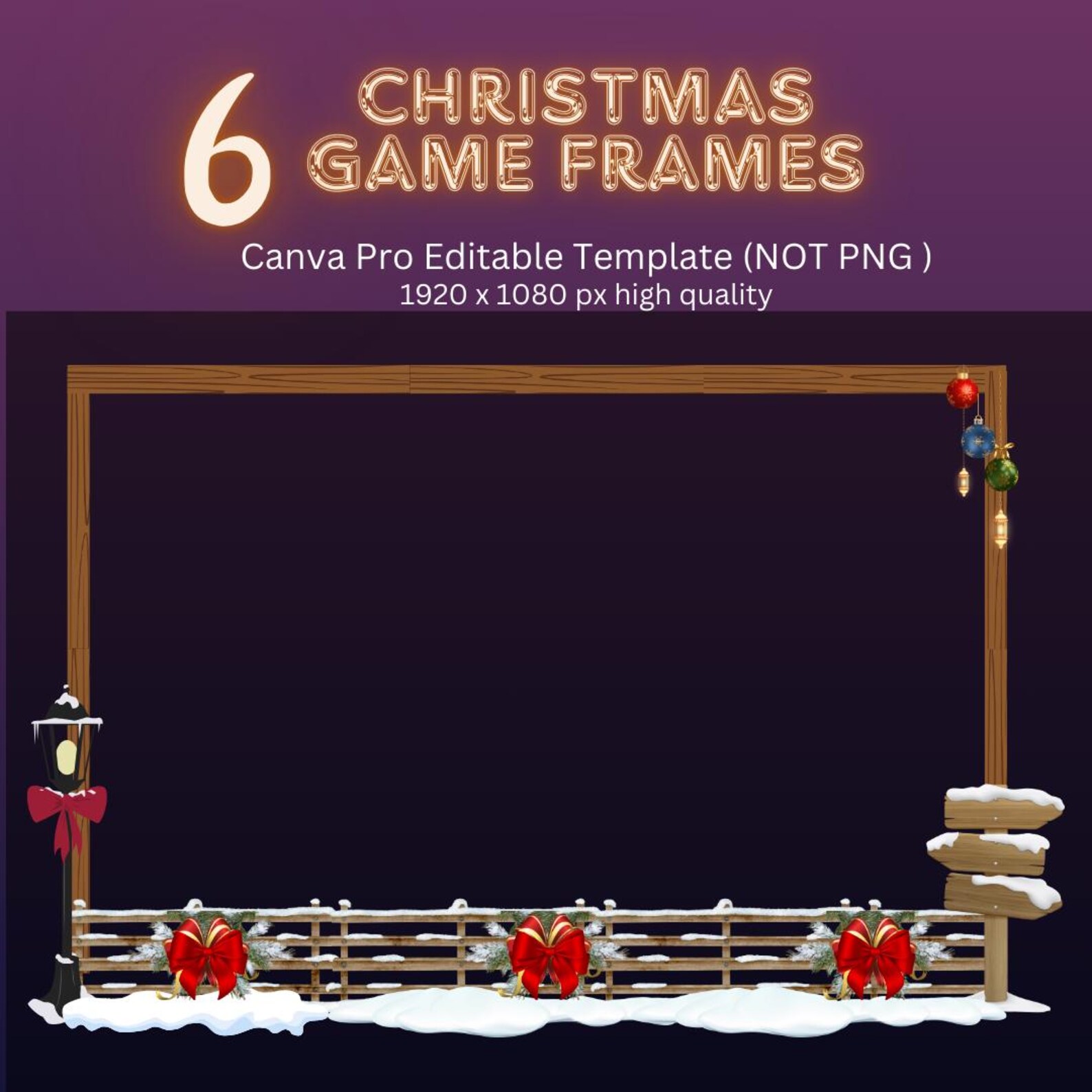 Cute Christmas Webcam Overlay Twitch Game Frames Vtuber Assets Pngtuber ...