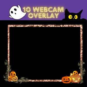 Webcam Overlay Halloween Cottage Core Cute Ghost Pumpkin Fall Season ...