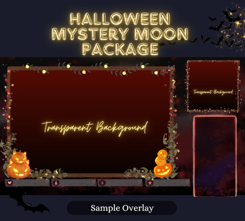 Halloween Facecam | Twitch Panels | Stinger Transition | Stream Package ...