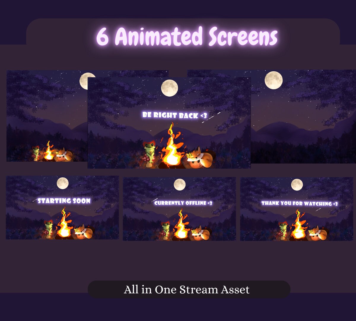 Purple Celestial Stream Package Dreamy Overlay Purple Stinger ...