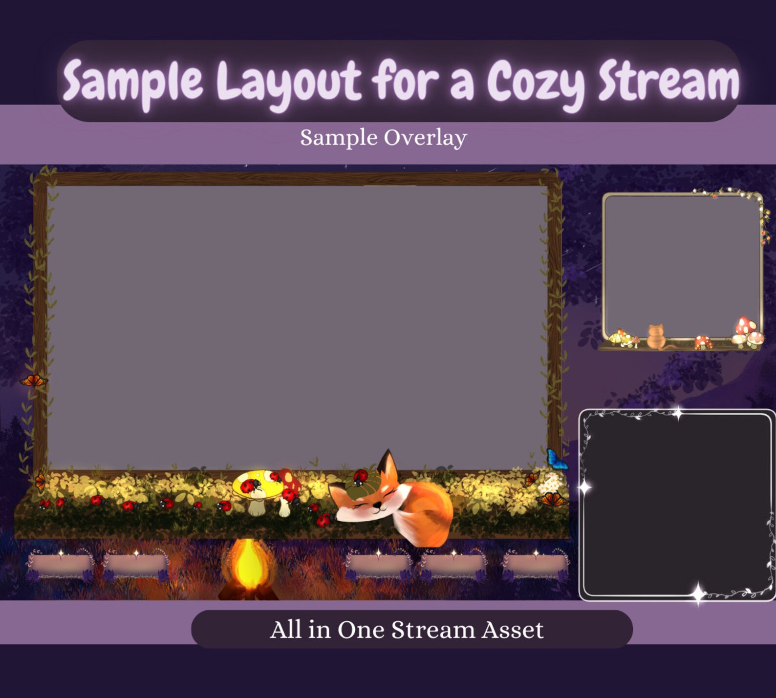 Purple Celestial Stream Package Dreamy Overlay Purple Stinger ...
