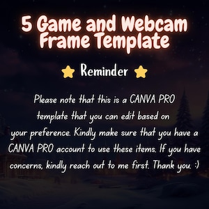 Twitch Frames Classic Christmas OBS Overlay Canva Template Webcam ...