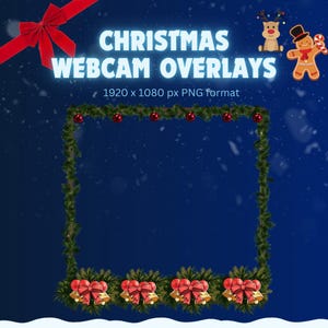 Webcam Overlays Christmas Twitch Frames Vtuber Pngtuber Assets Stream ...