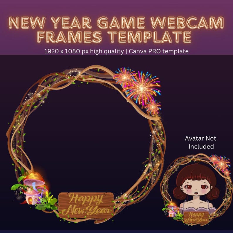 Twitch Frames Webcam Borders Stream Package Rounded Corner Borders ...