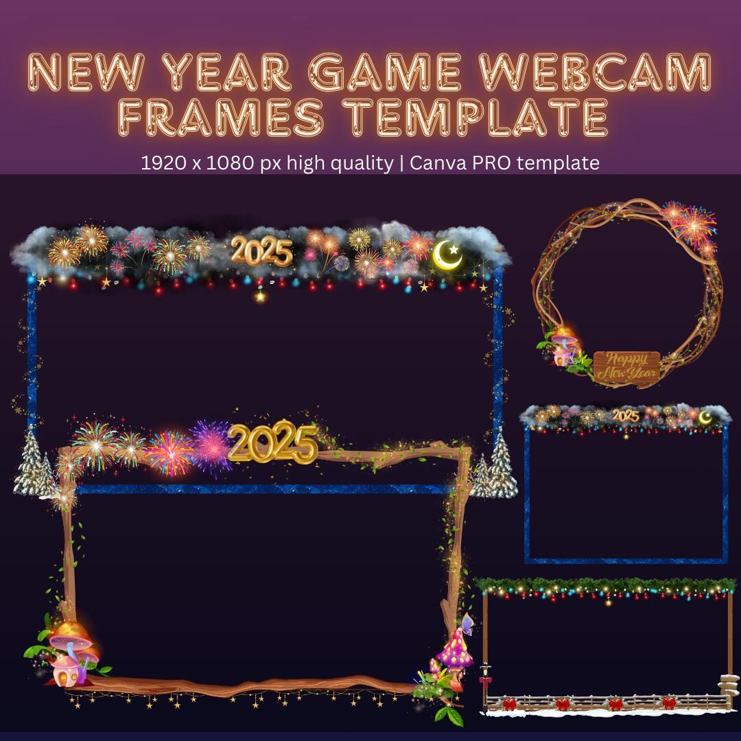 Twitch Frames Webcam Borders Stream Package Rounded Corner Borders ...