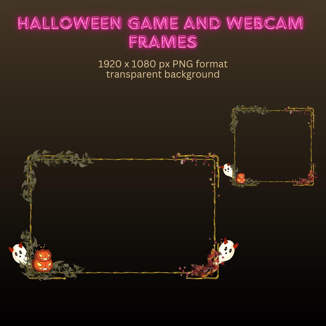 Spooky Webcam Overlay Rounded Corner Cute Ghost Twitch Frames PNG ...
