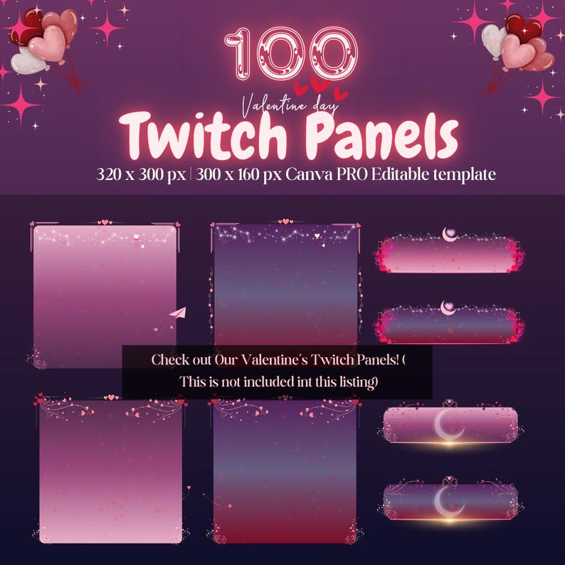 Twitch Panels Dreamy Purple Aesthetic Celestial Glowing Stream Schedule ...
