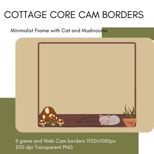 Webcam Border Cat Cottage Core Twitch Stream Asset Vtuber Camera ...