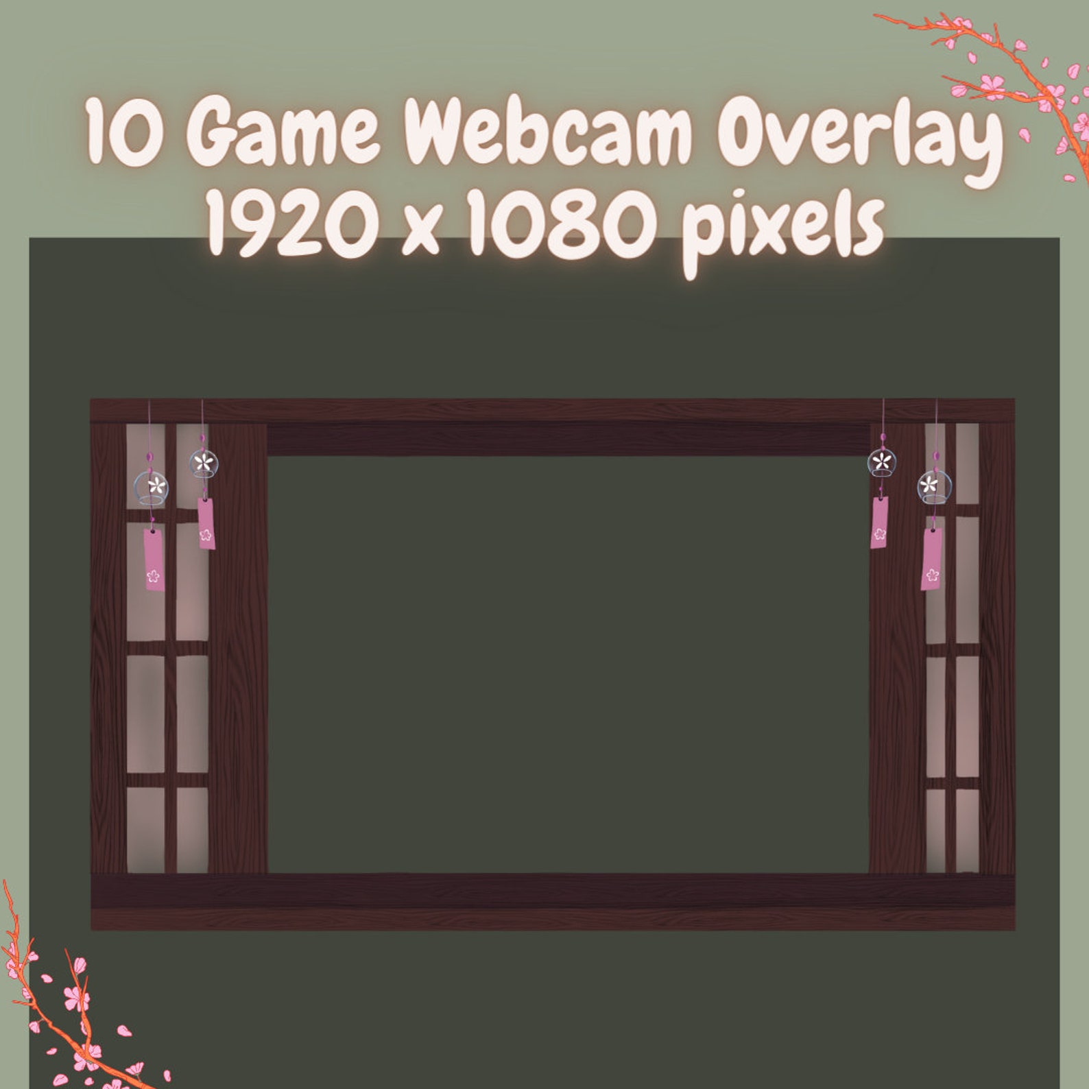 Rounded Corner Webcam Border Japan Theme Overlay Comfy Stream Camera ...