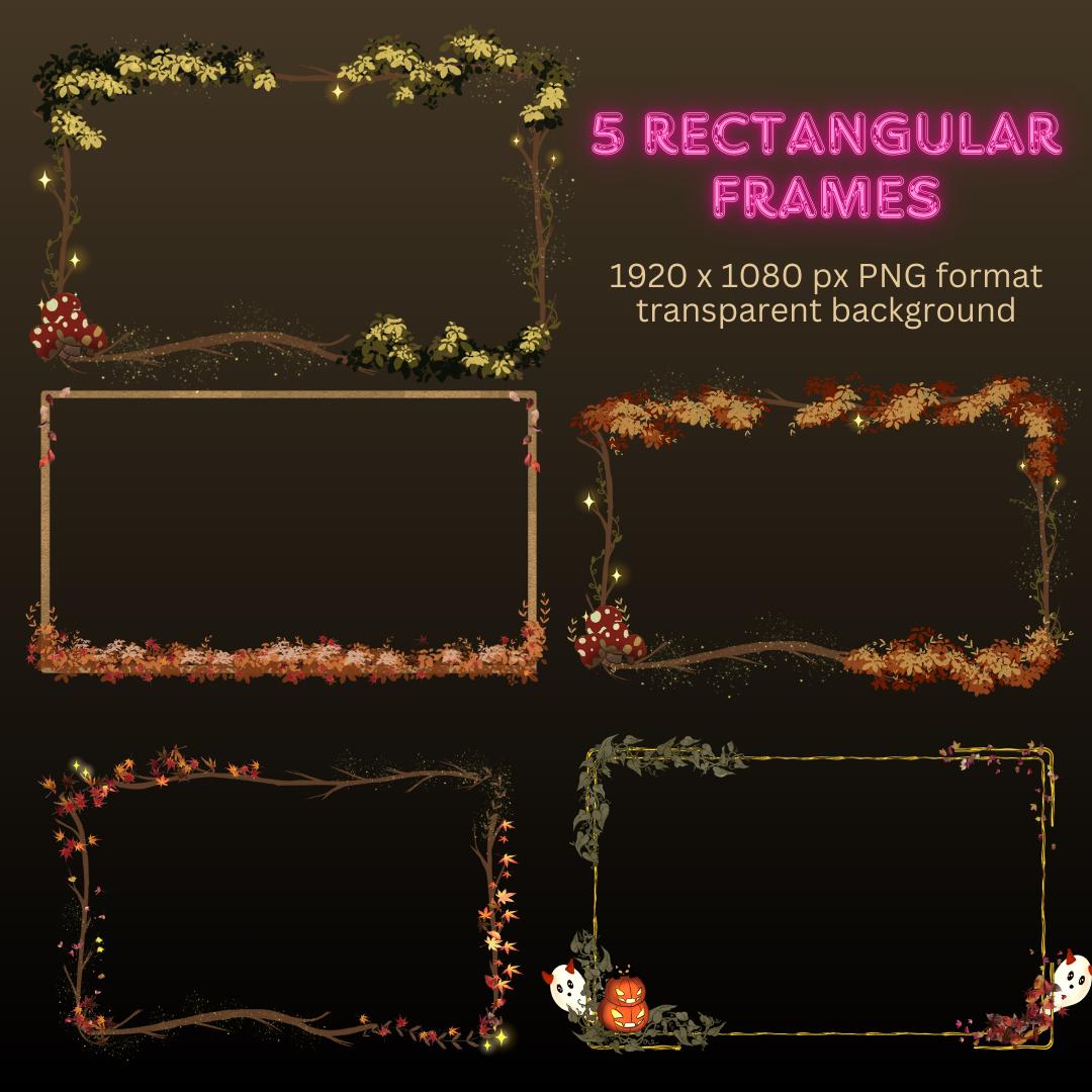 Spooky Webcam Overlay Rounded Corner Cute Ghost Twitch Frames PNG ...