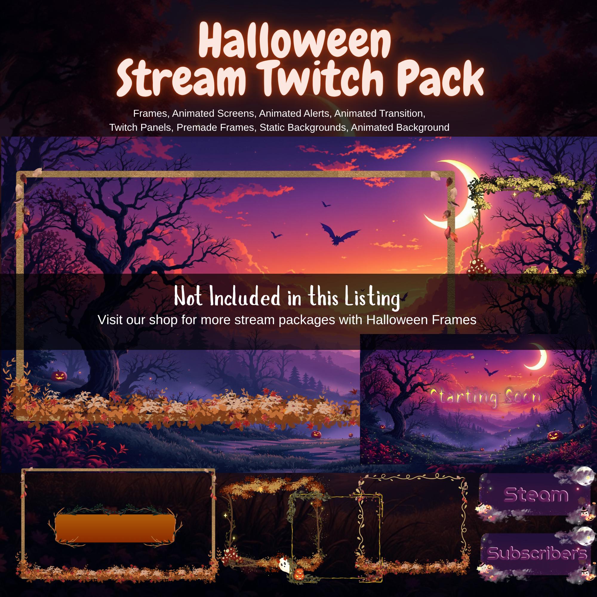 Webcam Overlay Halloween Cottage Core Cute Ghost Pumpkin Fall Season ...
