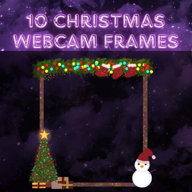 Christmas Webcam Overlay Twitch Stream Pack Vtuber Asset Pngtuber Game ...