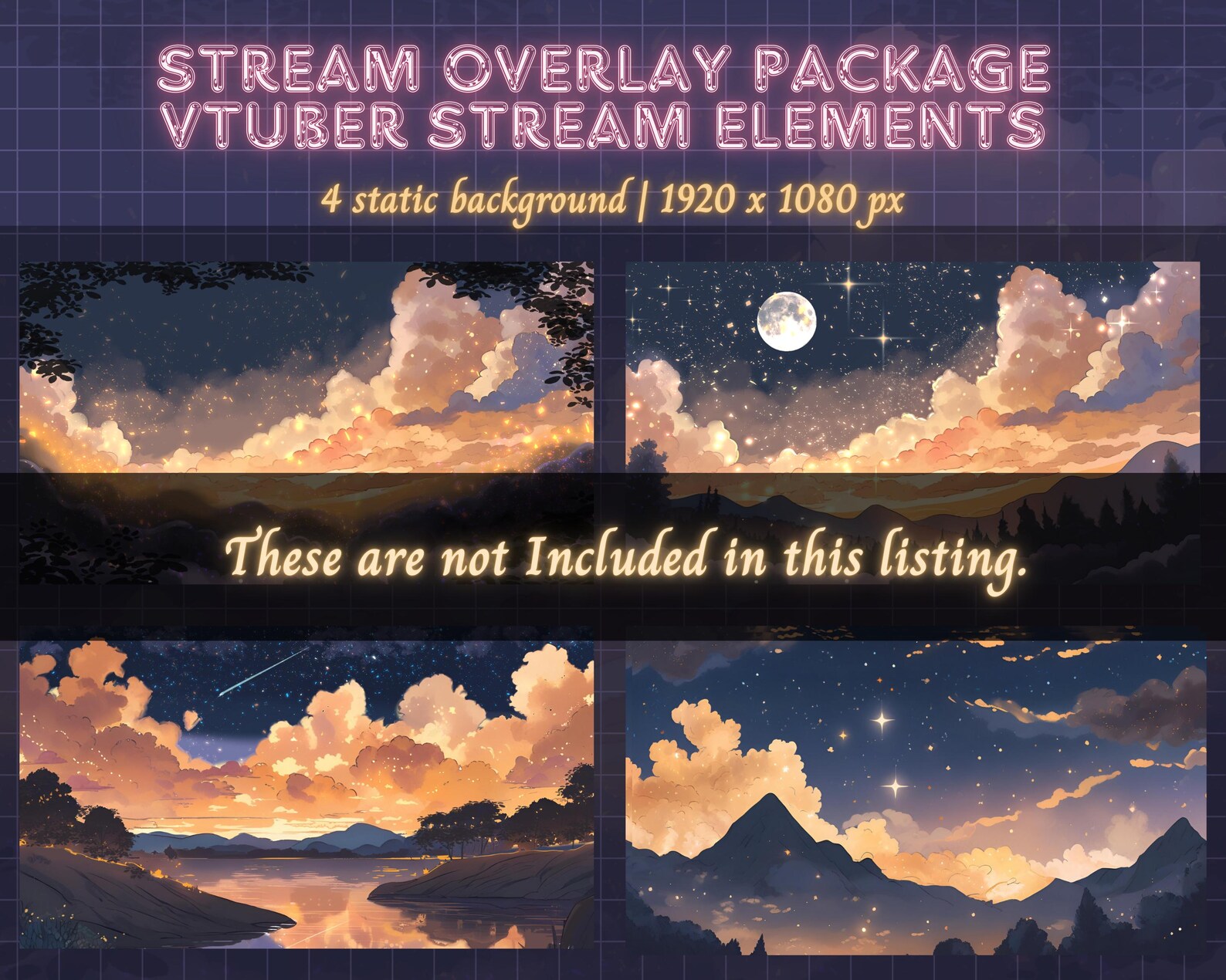 Animated Background Vtuber Asset Pngtuber Gamer Stream Overlay Animated ...