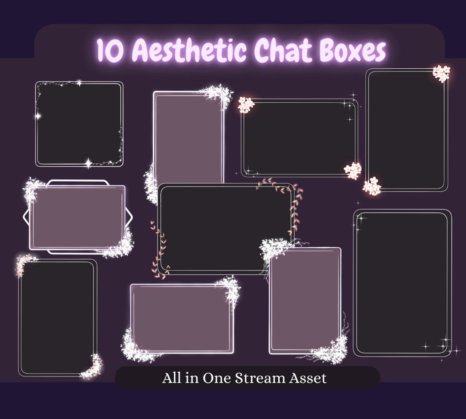 Purple Celestial Stream Package Dreamy Overlay Purple Stinger ...