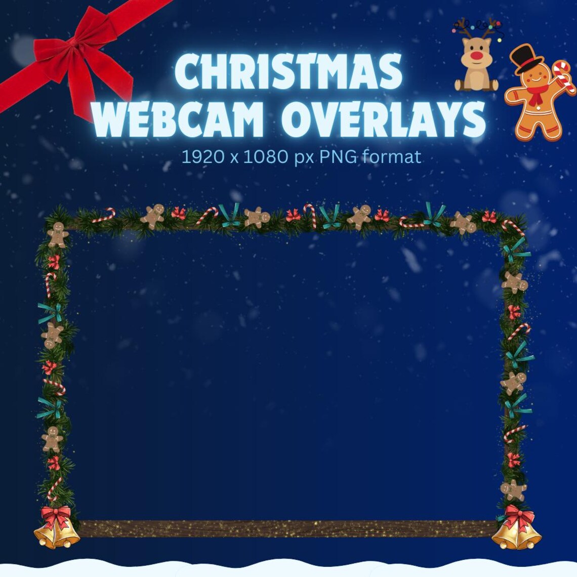 Webcam Overlays Christmas Twitch Frames Vtuber Pngtuber Assets Stream ...
