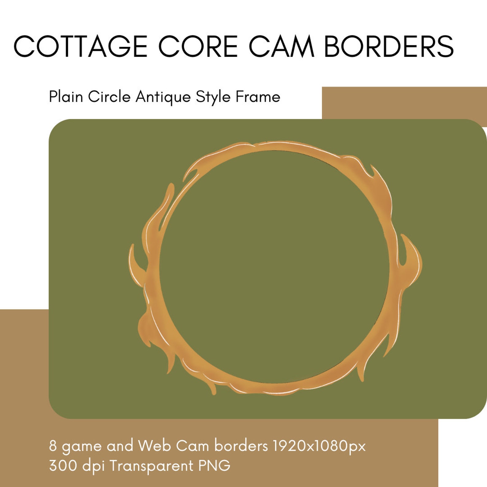 Webcam Border Cat Cottage Core Twitch Stream Asset Vtuber Camera ...