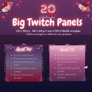Twitch Panels Pink Valentines Celestial Heart Vtuber Asset Panel Stream ...