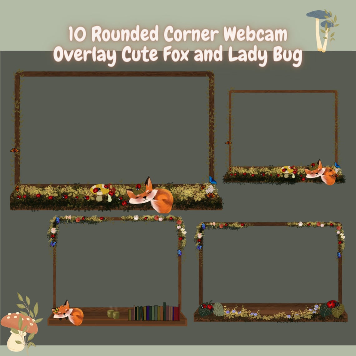 Twitch Frame Round Corner Webcam Border Webcam Overlay Twitch Camera ...