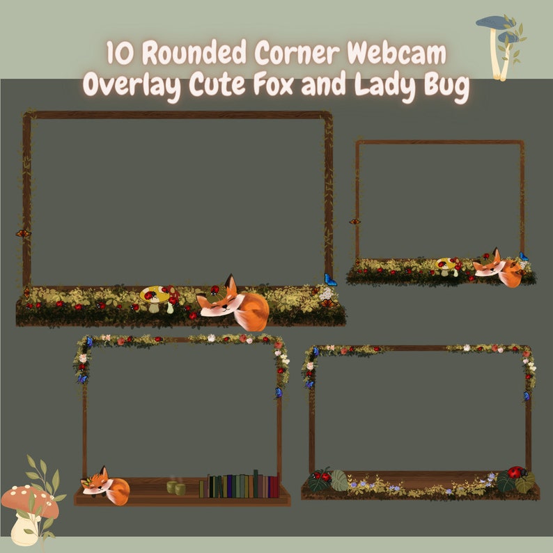 Twitch Frame Round Corner Webcam Border Webcam Overlay Twitch Camera ...