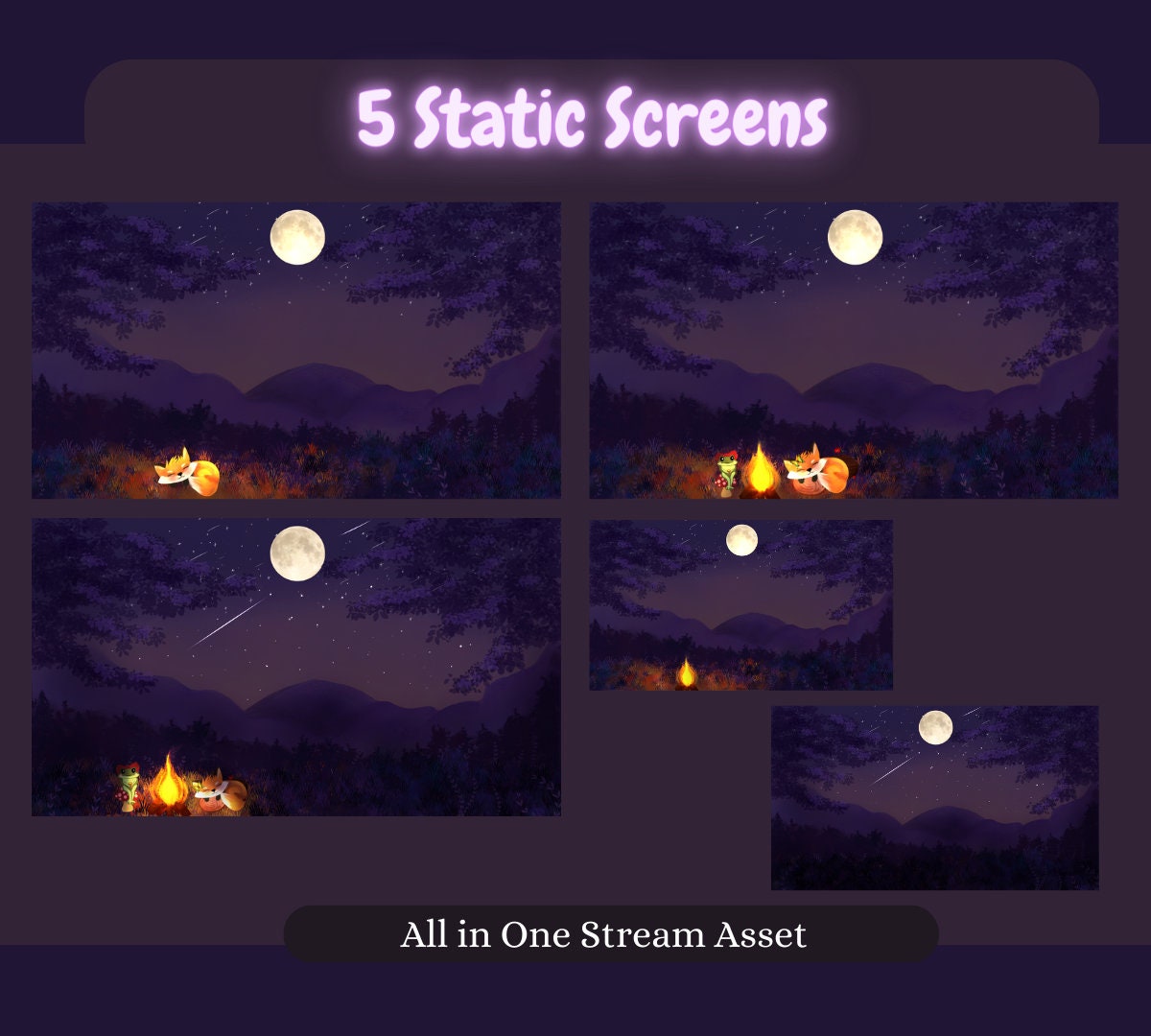 Purple Celestial Stream Package Dreamy Overlay Purple Stinger ...