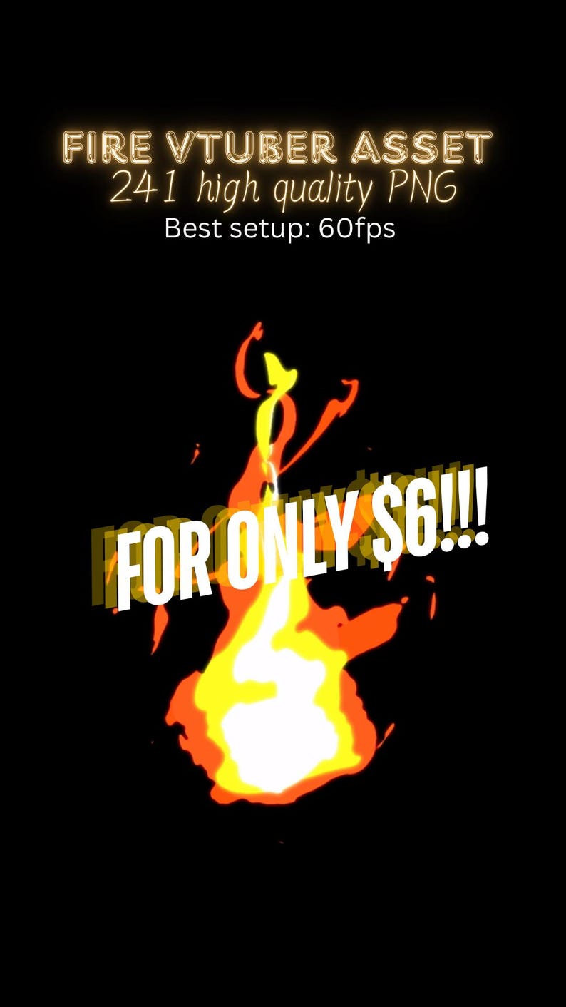 Pngtuber Vtuber Asset Animated Fire Perfect Loop PNG Vtube Studio ...
