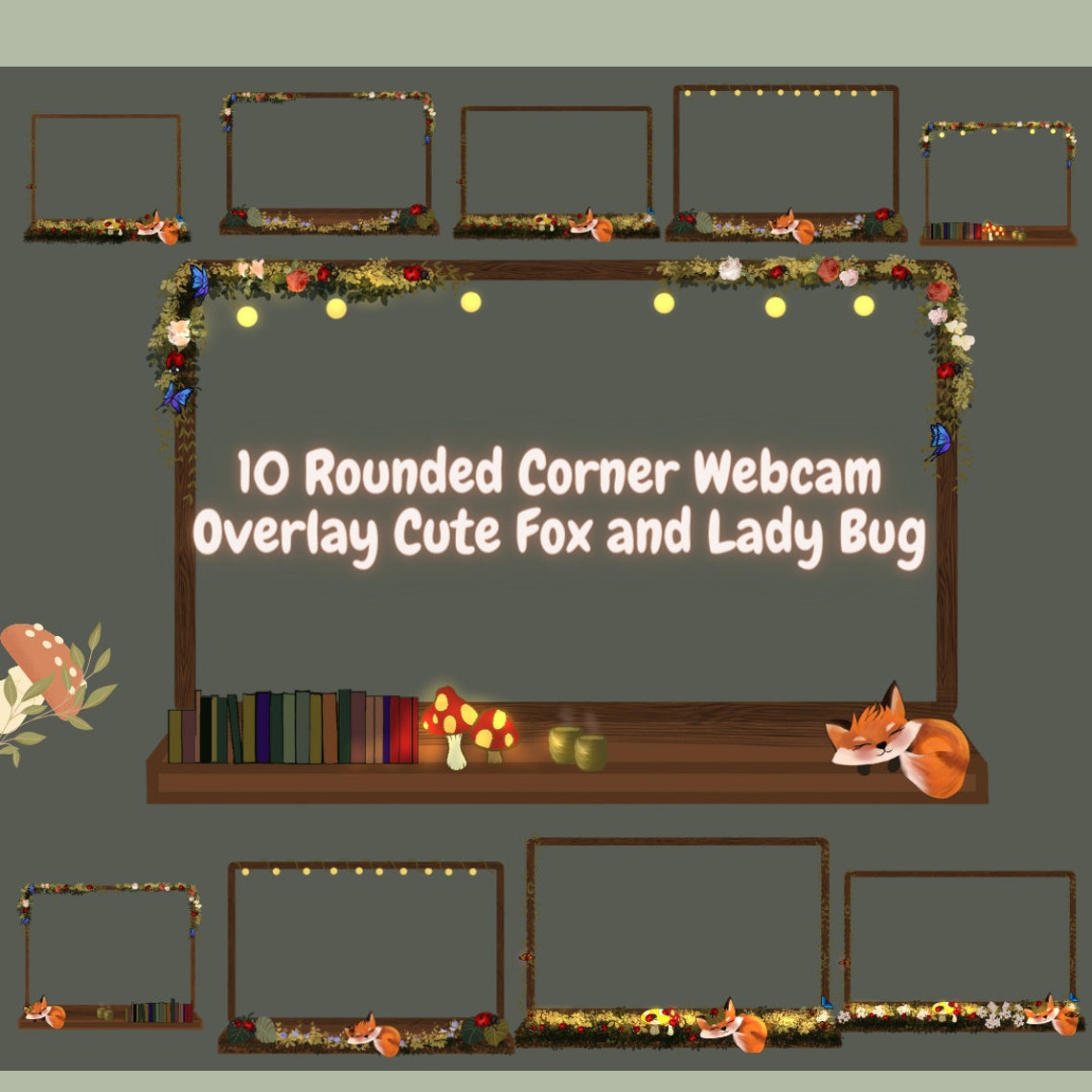 Twitch Frame Round Corner Webcam Border Webcam Overlay Twitch Camera ...