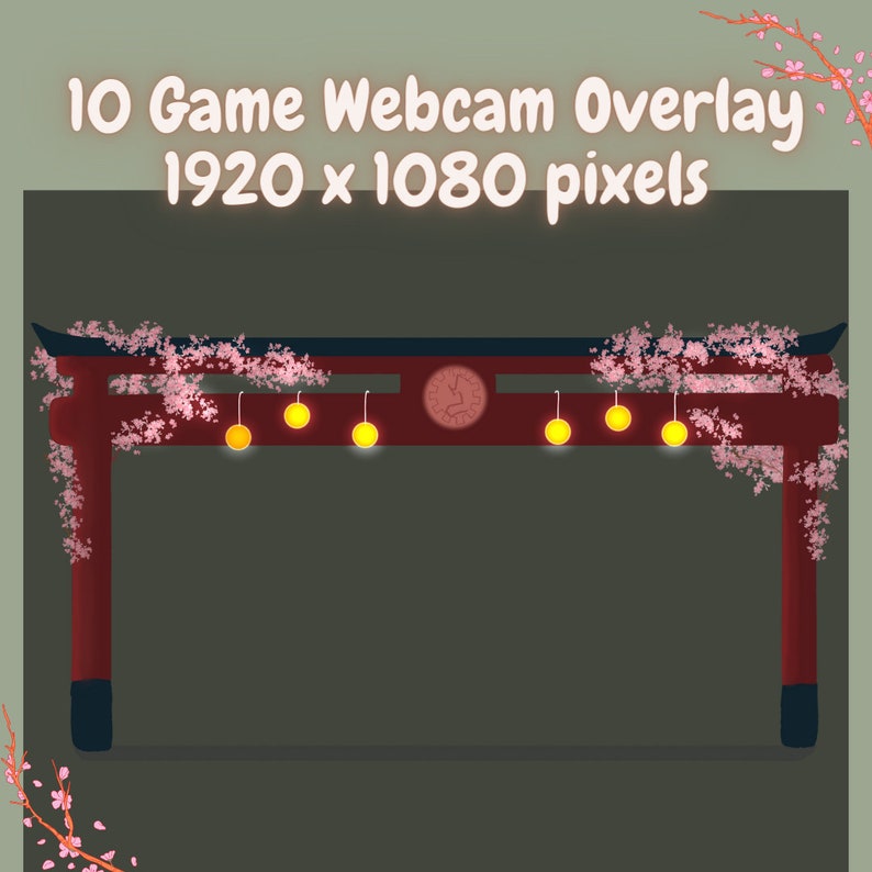 Rounded Corner Webcam Border Japan Theme Overlay Comfy Stream Camera ...