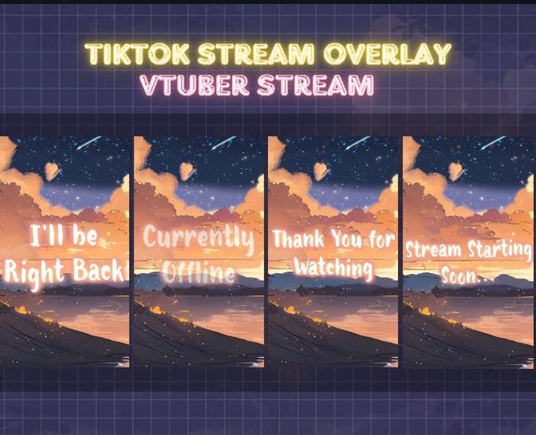 Tiktok Animated Screens Stream Overlay Vtuber Background Streamer ...