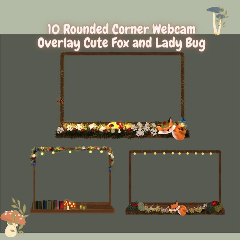 Twitch Frame Round Corner Webcam Border Webcam Overlay Twitch Camera ...