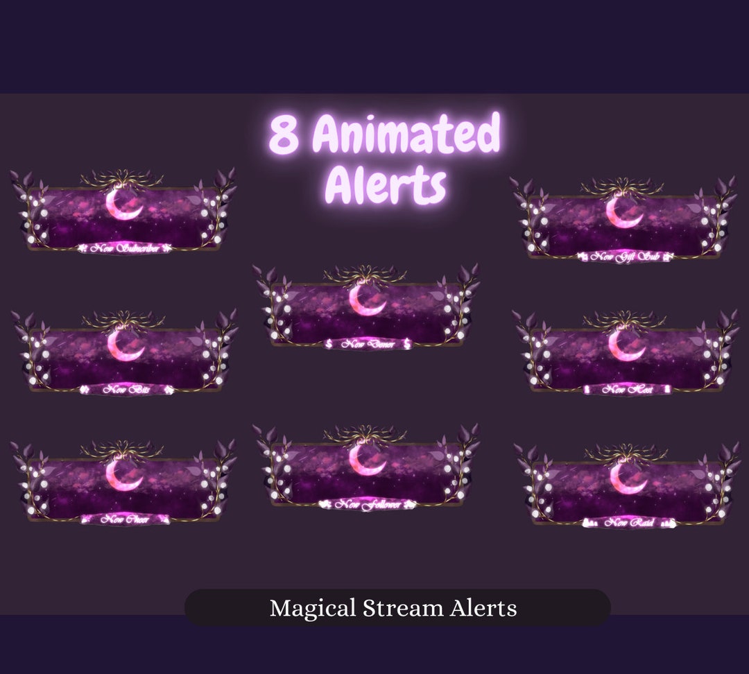 Twitch Alerts Halloween Animated Vtuber Streamer Alert Magical Cozy ...