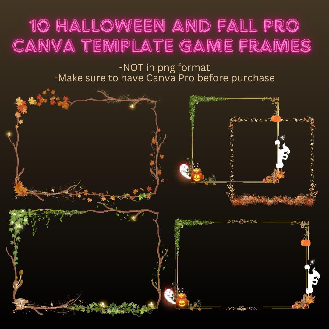 Spooky Webcam Overlay Rounded Corner Cute Ghost Twitch Frames Editable ...