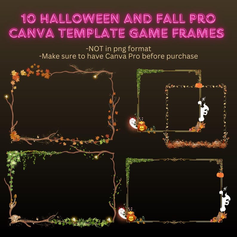 Spooky Webcam Overlay Rounded Corner Cute Ghost Twitch Frames Editable ...
