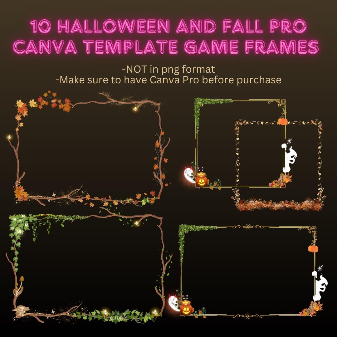 Spooky Webcam Overlay Rounded Corner Cute Ghost Twitch Frames Editable ...