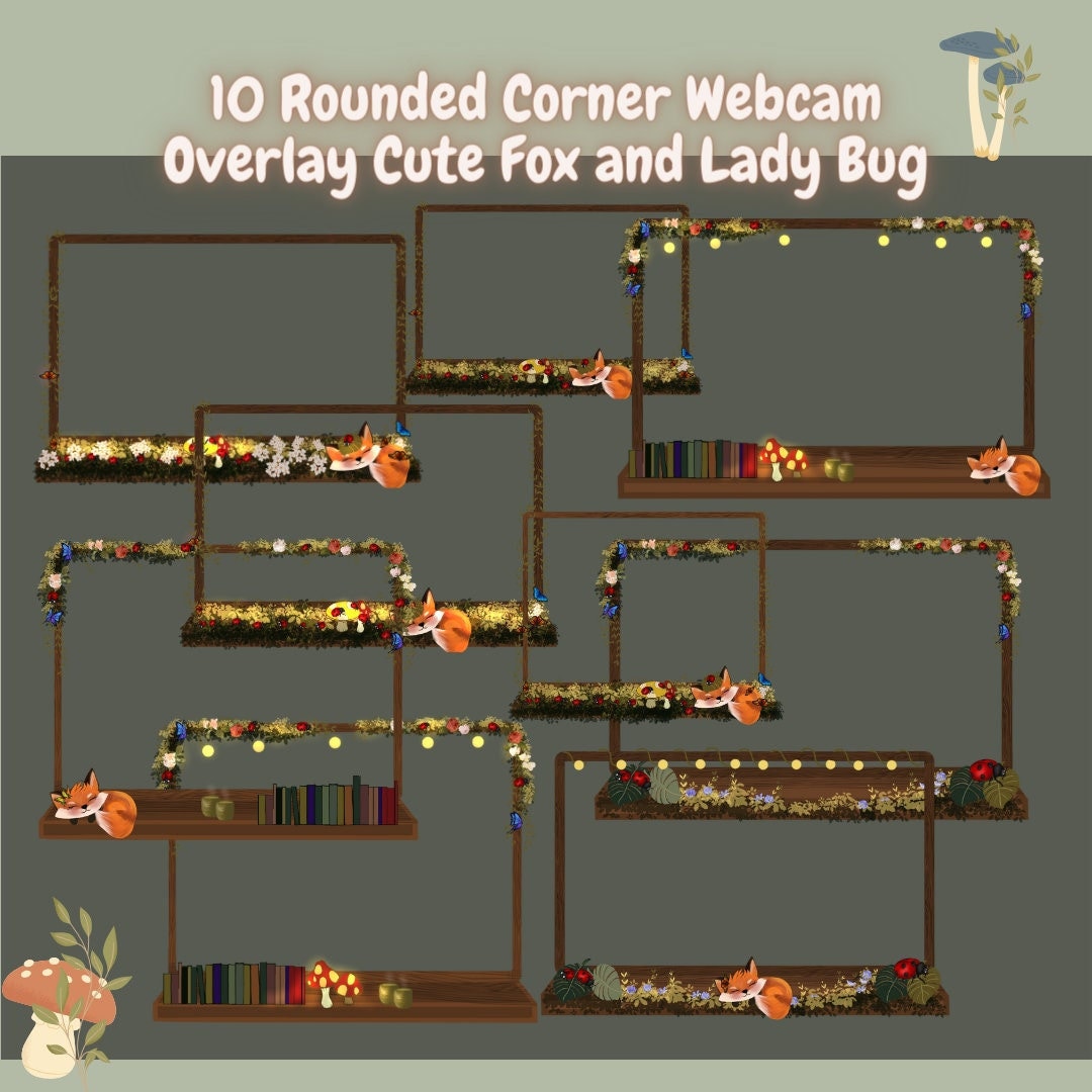 Twitch Frame Round Corner Webcam Border Webcam Overlay Twitch Camera ...