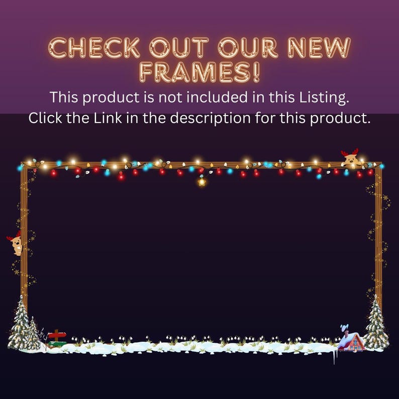Cute Christmas Webcam Overlay Twitch Game Frames Vtuber Assets Pngtuber ...