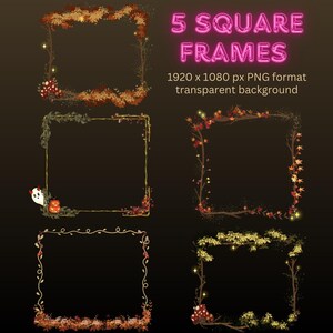 Spooky Webcam Overlay Rounded Corner Cute Ghost Twitch Frames PNG ...