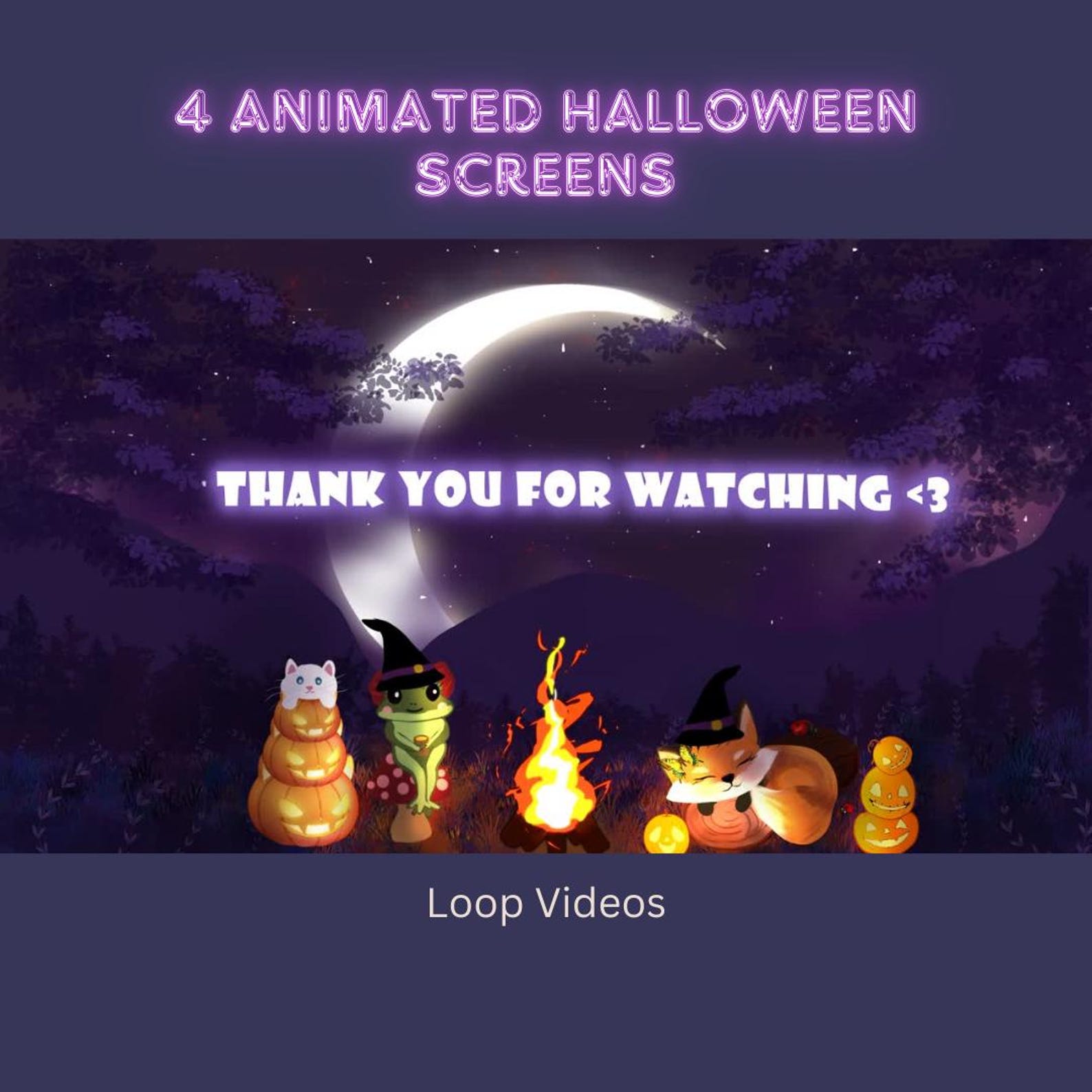 Halloween Stream Overlay Package Celestial Animated Screens Twitch ...