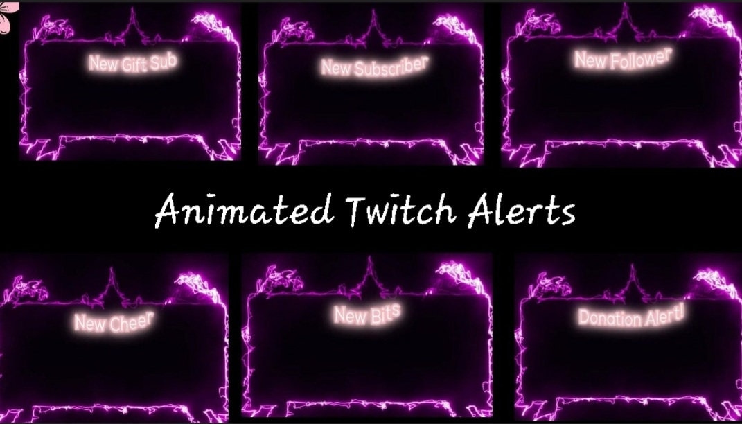Twitch Alerts Neon Light Electric Animated Alert Streamelement OBS ...