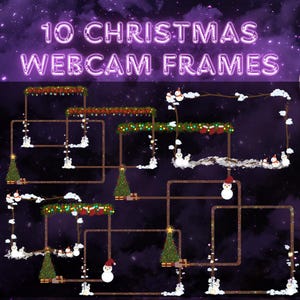 Christmas Webcam Overlay Twitch Stream Pack Vtuber Asset Pngtuber Game ...
