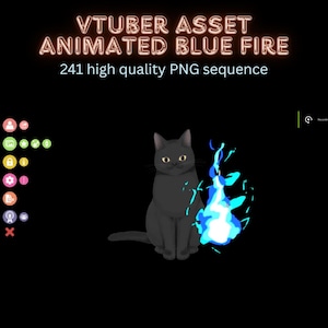 Pngtuber Vtuber Asset Animated Blue Fire Perfect Loop PNG Vtube Studio ...