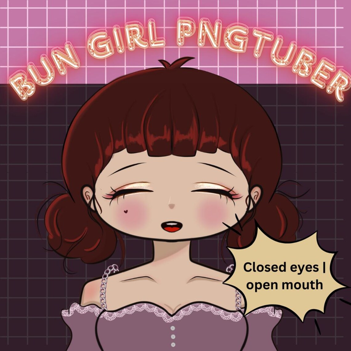 Pngtuber Girl Veadotube Mini Aavatar 2D Vtuber Asset Cute Pngtuber ...