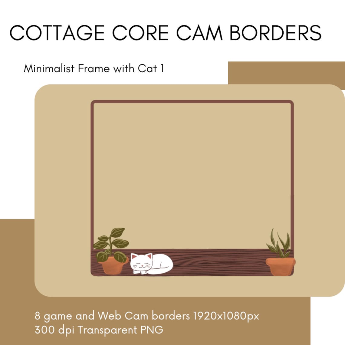 Webcam Border Cat Cottage Core Twitch Stream Asset Vtuber Camera ...