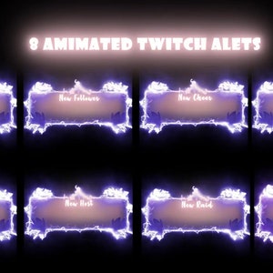 Purple Animated Alerts Webm Streamelements OBS Vtuber Asset Twitc ...