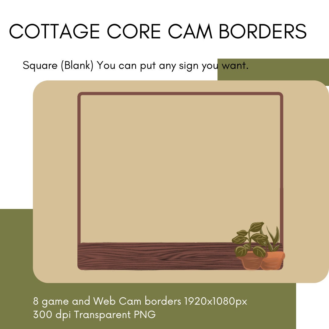 Webcam Border Cat Cottage Core Twitch Stream Asset Vtuber Camera ...