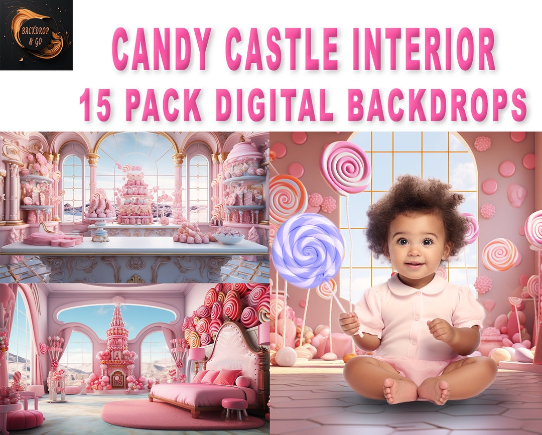 15 Candy Castle Interior Digital Backdrops - Etsy